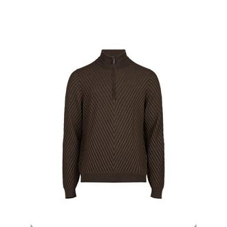 Emporio Armani Pull droit zipp&eacute; en laine
