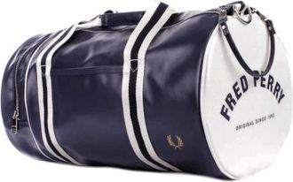 Fred Perry Homme, Sacs, Bleu, Taille: ONE Size Classic Barrel Bag