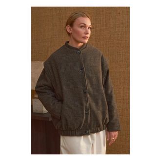 Marlot Paris Manteau Philo Carreaux Laine - Collection Femme Marlot Paris