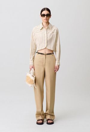 Claudie Pierlot Gestreiftes Hemd mit kurzem Schnitt