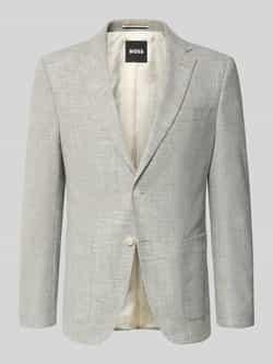 HUGO BOSS Regular Fit Sakko aus Baumwoll-Viskose-Mix mit Leinen-Anteil Modell HUTSON