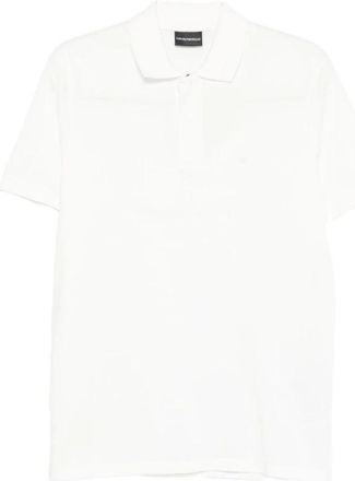 Emporio Armani Homme, Tops, Blanc, Taille: 2XL Polo Classique en Piqu&eacute;