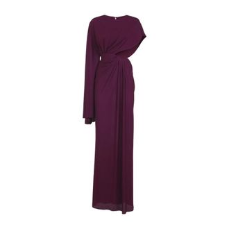Giambattista Valli Femme, Robes, Violet, Taille: 36 FR Midi Draped Asymmetrical Dress