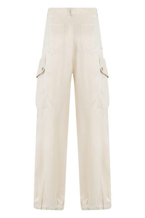 Pinko Wide-Leg Cargo Pants - Beige