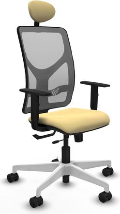 Piqueras y Crespo Schreibtischstuhl, verstellbare Armlehnen, h&ouml;henverstellbare Lendenwirbelst&uuml;tze und festes Kopfteil, ausgestattet mit Syncro/Traslack und Schneidescha