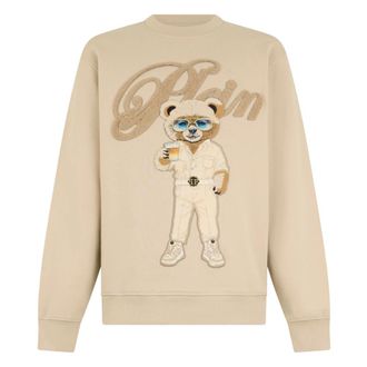 Philipp Plein Sweatshirt Ls Teddy - - Sweatshirts & Hoodies - Herren - Beige - L