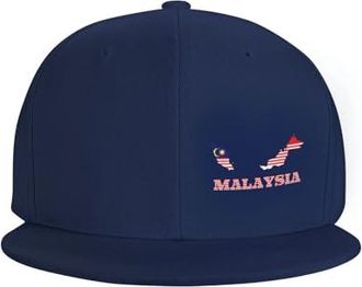 Generic Drapeau De La Malaisie Carte De La Malaisie Homme Femme Chapeaux Pare-Soleil Respirant Casquette De Baseball L&egrave;g&eacute;re Snapback Chapeau pour P&ecirc;che Adulte