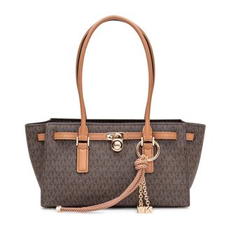 Michael Kors Femme, Sacs, Brun, Taille: ONE Size Hamilton Moderne Small Signature Logo Satchel