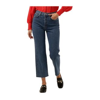 7 For All Mankind Logan Stovepipe Blaze Jeans mit Rohem Saum - - Jeans - Damen - Blau - W25