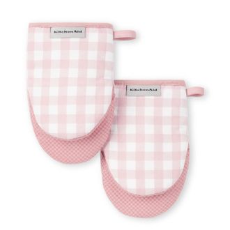 KitchenAid Mini-Ofenhandschuhe, Gingham-Karo, getrocknet, 14 x 20,3 cm, 2 St&uuml;ck