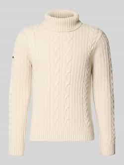 Superdry Rollkragenpullover mit Zopfmuster