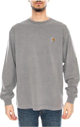 Carhartt Work in Progress Homme, Tops, Gris, Taille: S L/S Nelson T-Shirt