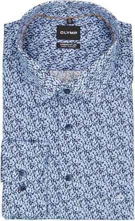 Olymp Herren Hemd blau gemustert