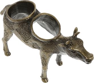 BESPORTBLE CIYODO Zinklegierung Kuh Flaschenverschluss Halter Weinflaschen Ausgie&szlig;er St&auml;nder Dekorativer Tisch Weinverschluss Aufbewahrungssystem Robust Metall W