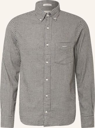 GANT Flanellhemd Regular Fit braun