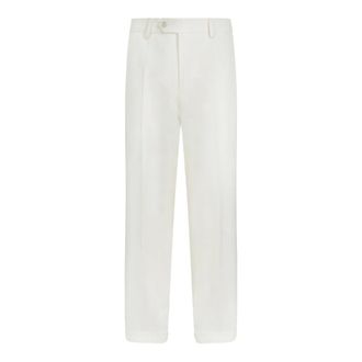 HUGO BOSS Homme, Pantalons, Blanc, Taille: L Pantalon de costume en laine camel sur mesure