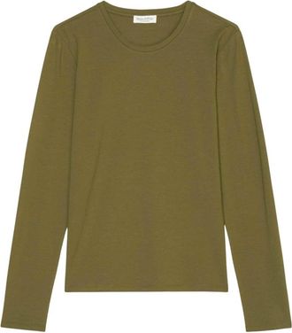 Marc O'Polo Rundkragen Langarmshirt - - Tops - Damen - Gr&uuml;n - L