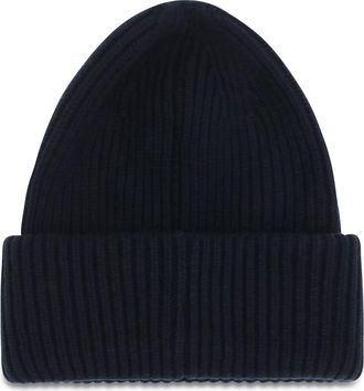 Moncler L20913B00087M1127 Wool and Cashmere-Blend Beanie - Navy