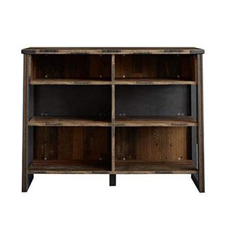 Trendteam Prime - Stehtisch - Grau Matt/Eiche - Bar Tresen mit 6 offenen F&auml;chern - (BxHxT) 140 x 105 x 48 cm - Industrial Style