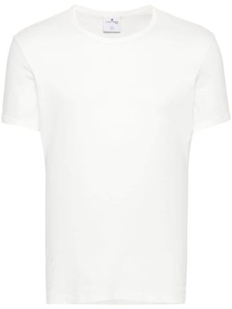 Courrèges t-shirt à logo appliqué - Blanc
