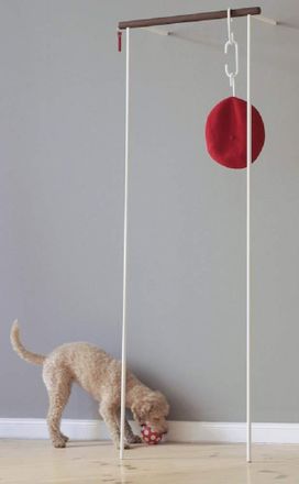 roomsafari Leanon II S Anlehngarderobe Breite 60 cm, Gestell Weiss-Kleiderstange Nussbaum