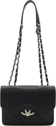 Chanel Sac bandouli&egrave;re vintage en cuir Pre-owned - Femme - Pre-owned - Noir - Taille: ONE Size