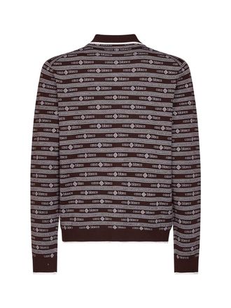 Casablanca Mens Polo Shirt Wool Knit Brown T-shirts And Polos