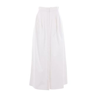 Max Mara Langer Alcade Gabardine Stretch Rock - - Skirts - Damen - Wei&szlig; - XS