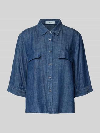 0039 Italy Relaxed Fit Bluse aus Lyocell-Leinen-Mix Modell BEA