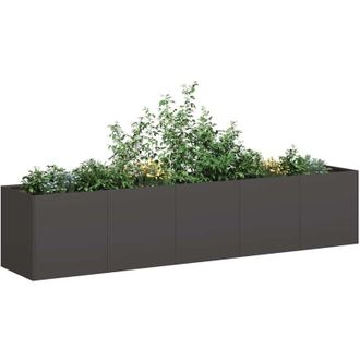 vidaXL Vidaxl - Jardini&egrave;re noir 200x40x40 cm acier lamin&eacute; &agrave; froid
