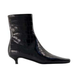 Toteme Bottines ajust&eacute;es fa&ccedil;on croco - Femme - Chaussures - Noir - Taille: 36 EU