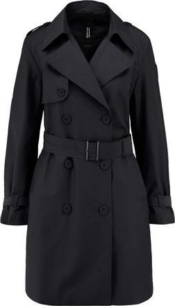 Bomboogie Femme, Manteaux, Bleu, Taille: 38 FR Trench-coat en gabardine technique