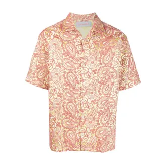 Bluemarble Lehmrote Paisley-Print Hemd - - Shirts - Herren - Rot - L
