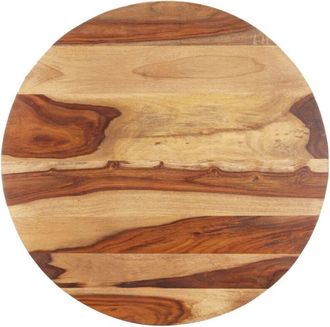 vidaXL Vidaxl - Plateau de table rond en bois dacacia massif 70 cm - &Eacute;paisseur 25-27 mm - Finition poli, peint et verni - Supports en bois inclus