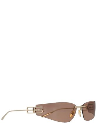 Balenciaga 858880_T00058248 D-Frame Metal Sunglasses - Brown