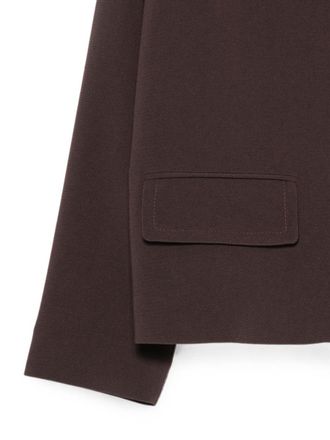 Alberto Biani Button-Front Wool Jacket - Brown