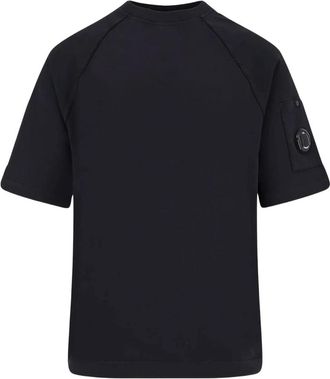 C.P. Company C.p. Company, Homme, Sweatshirts et sweats &agrave; capuche, Noir, Taille: 2XL Light Fleece Short Sleeve SweaT-shirt