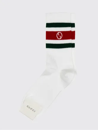 Gucci Chaussettes en m&eacute;lange de coton &agrave; rayures avec monogramme GG