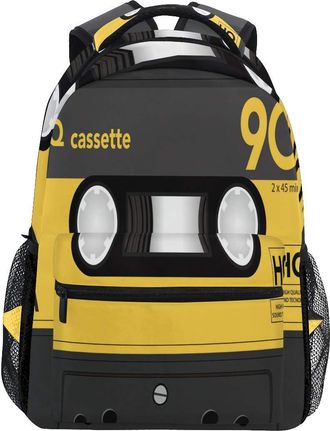 Mnsruu Audio Kassette Tape Rucksack Daypack College Schule Reisen Schultertasche