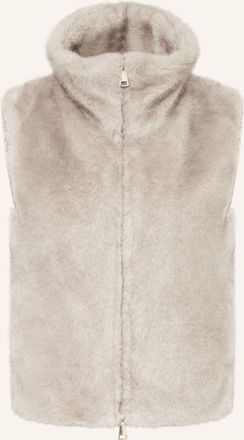 White Label Weste Mit Kunstfell grau