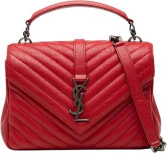 Saint Laurent Pre-owned College Satchel - Femme - Pre-owned - Rouge - Taille: ONE Size
