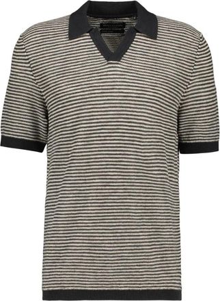 Marc O'Polo Polo-Shirt aus Baumwoll-Leinen-Gemisch - - Tops - Herren - Schwarzk - 2XL