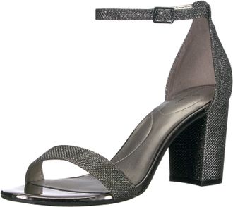 Bandolino Damen Waffenkammer Sandale mit Absatz, Gunmetal Glamour, 39 EU