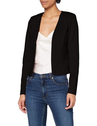 Ichi IHKATE SHORT BL Damen Blazer Kurzblazer Jacke Kurzblazer mit Stretch, Gr&ouml;&szlig;e:XS, Farbe:Black (194008)