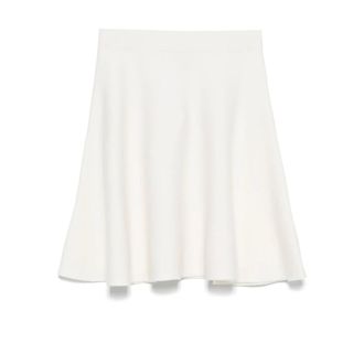 Max Mara Femme, Jupes, Blanc, Taille: 44 FR Jupe Blanche en Laine A-Ligne