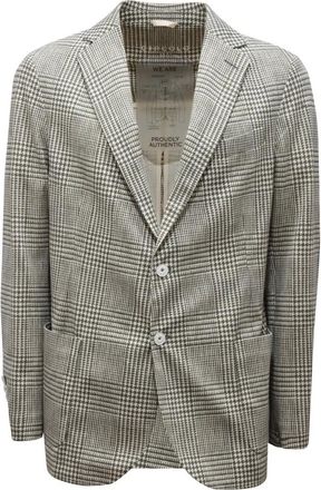 Circolo 1901 Homme, Vestes, Multicolore, Taille: XL Cn4795 Glen Check Piquet Jacket