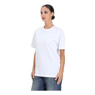 Diesel Femme, Tops, Blanc, Taille: 42 FR T-shirt Brod&eacute; Oval D