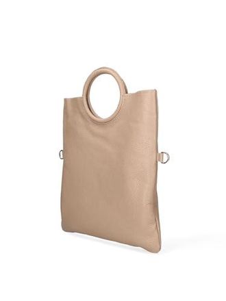 Gave Lux Sac à main pour femme en cuir véritable Made in Italy 29x30x1 cm GLX228105023FBG, taupe, Taille unique