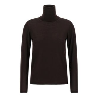 Max Mara Saluto Pull &agrave; Col Roul&eacute; - Femme - Pulls - Brun - Taille: 42 FR