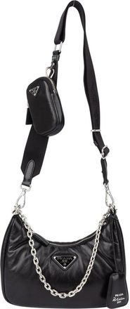 Prada Crossbody Bags - Prada Soft Leather Triangle Re-Edition Crossbody B - Gr. unisize - in Schwarz - für Damen